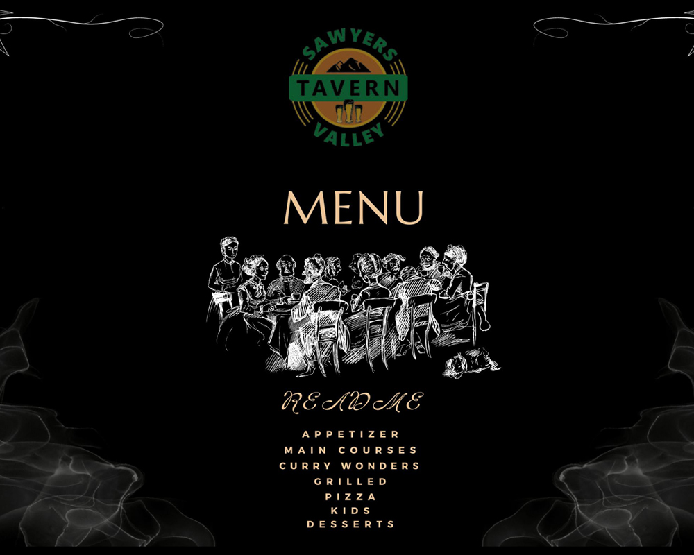 Menu | Sawyers Valley Tavern